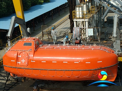 50 Persons F.R.P SOLAS Normal Type Totally Enclosed Marine Lifeboat ...