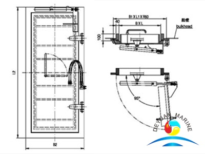 Ship Steel Watertight Hinged Type Door With Hydraulic Operating System ...
