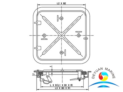 Model D Quick Acting Buried Weathertight Hatch Cover (Collapsible Dog ...