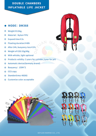 Double Chamber Inflatable Life Jacket - China Deyuan Marine