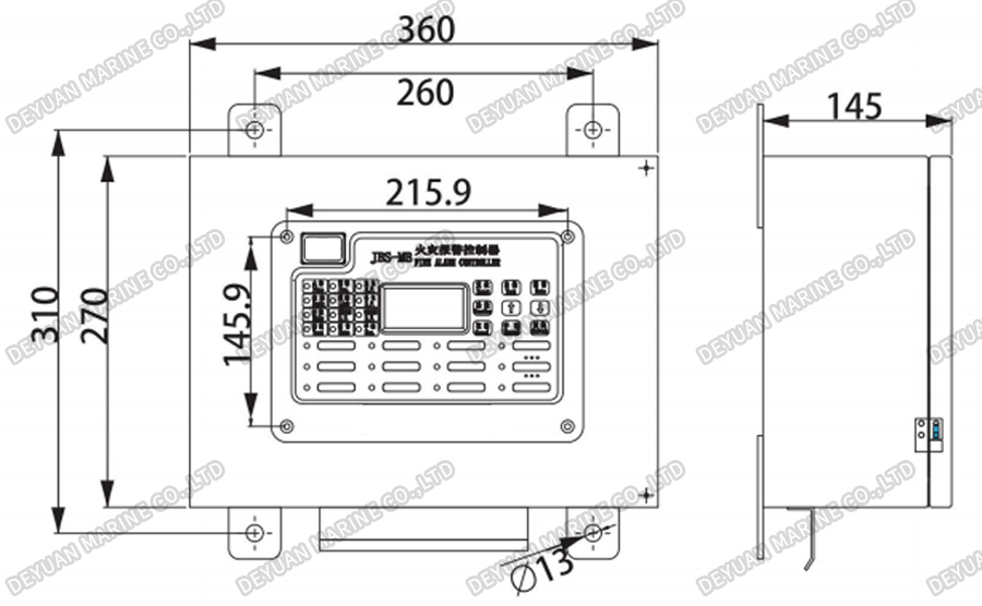 JBS-MB Wall Type Zone Fire Alarm Controller from China manufacturer ...