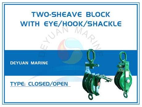 Double Snatch or Closed Block-Two Sheaves Pulley Block from China ...