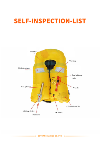 Inspection Of Inflatable Life Jacket - China Deyuan Marine