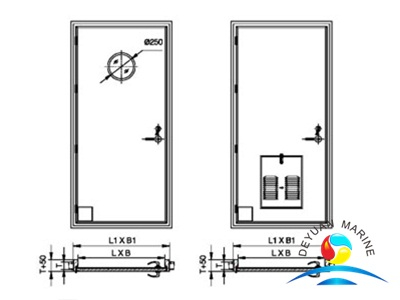 Marine A60 Steel Fireproof Door With CCS Approval For Ship from China ...