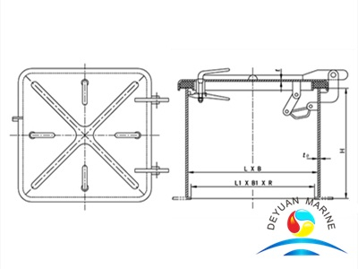 Model B Both Side Opened/Closed Weathertight Hatch Cover (Dog Clip ...