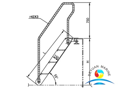 Marine Steel And Aluminium Bulwark Ladder With Handrail For Boat from ...