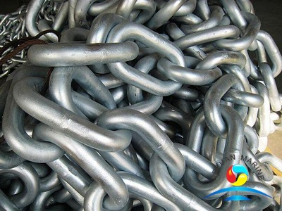 RQ3 Grade High Strength Welded Offshore Studless Mooring Anchor Chain ...